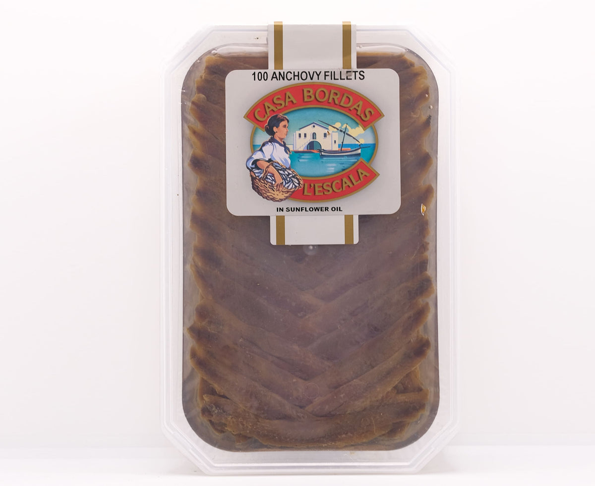CASA BORDAS ANCHOVIES 100 FILLETS TRAY 700G / 500G – Taste of Spain
